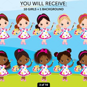Artist Clipart - Vector Artist Clipart, Girl Clipart, Artist Girls ...