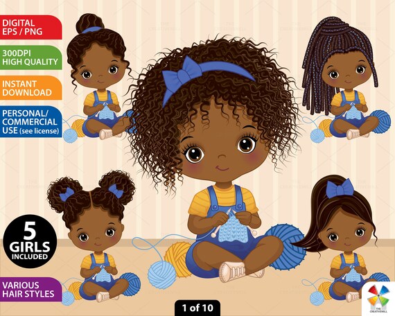 Girl Crochet Clipart