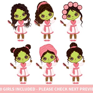 90 Little Spa Girls Clipart - Vector Spa, Spa Party Clipart, Spa ...