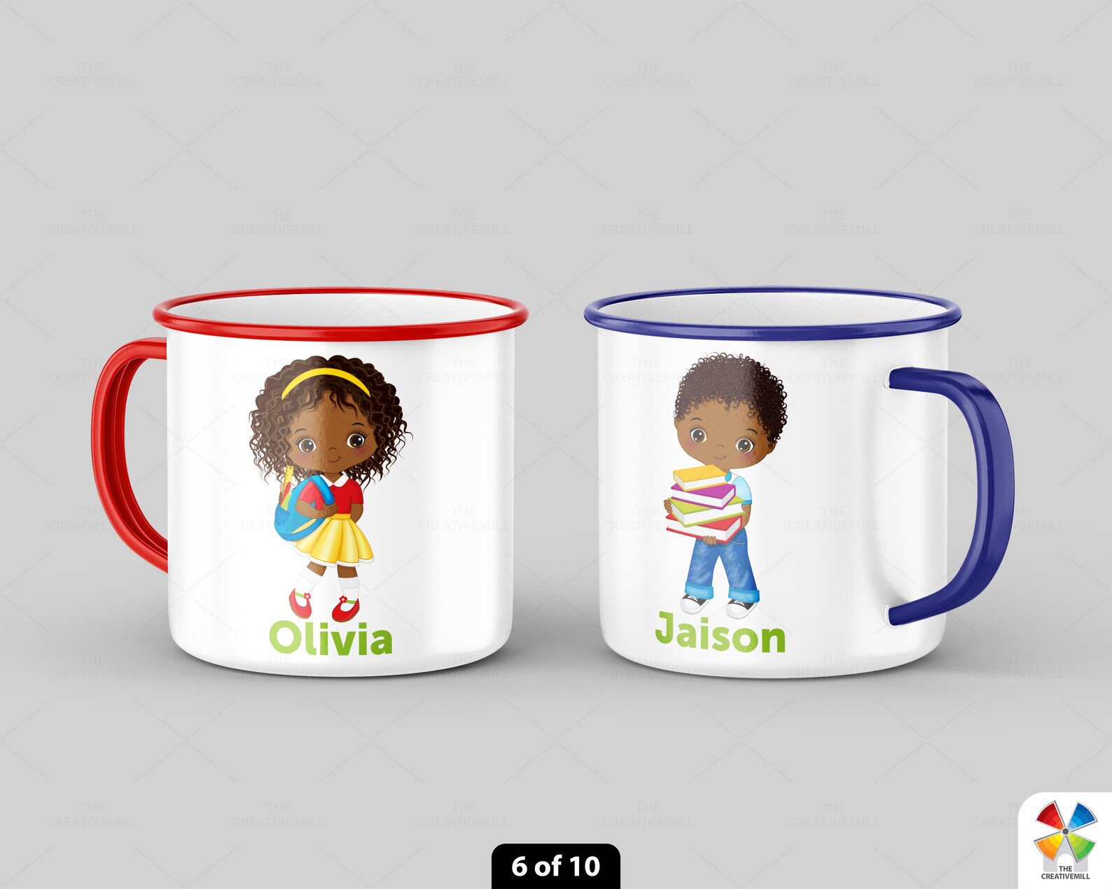 Back to School Clipart, Vector School, Afro Girl and Boy, Study ...