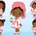 African American Little Spa Girls Clipart Vector Spa Girl | Etsy