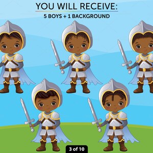 Knight Clipart, Vector Fairy Tale, Brave Prince, Character, African ...