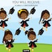 Graduation African American Girls Clipart - Digital Vector, Student ...
