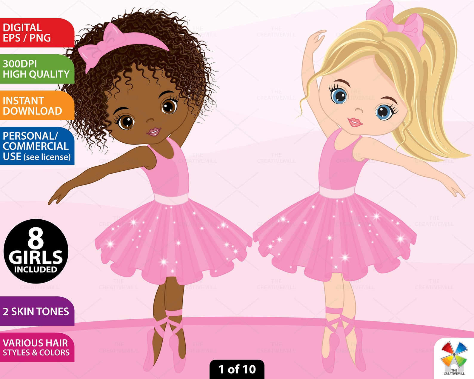 Ballerina Clipart Vector Ballerina Clipart Ballet Clipart - Etsy