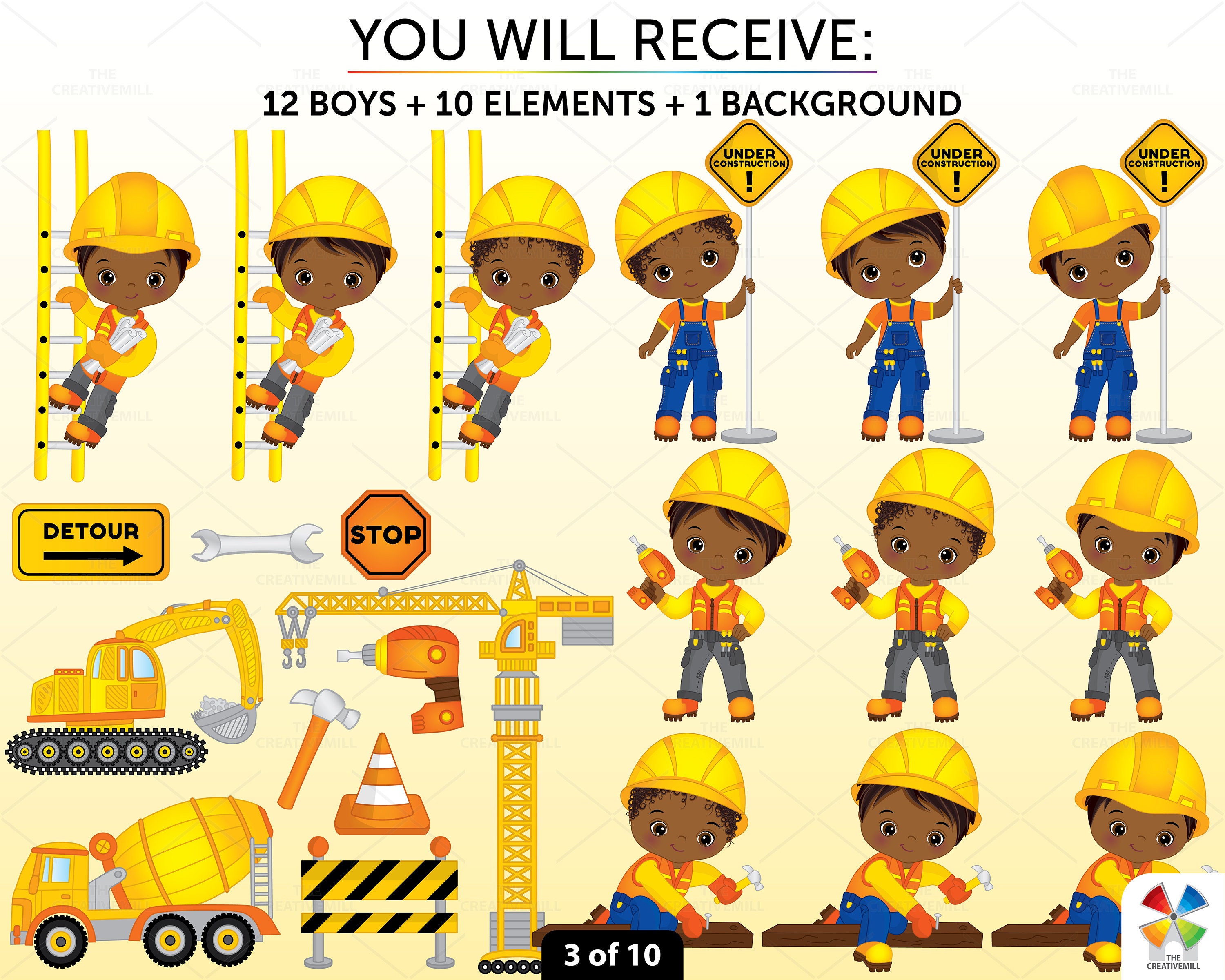 Kids Construction Clip Art