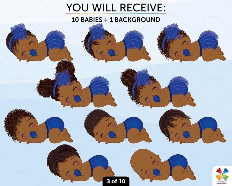 Royal Blue Baby Clipart Vector Newborn Ruffled Diaper Baby - Etsy