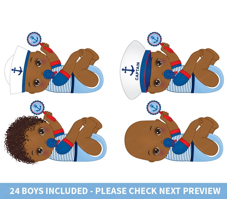 Nautical Baby Boy Clipart Vector Nautical Clipart Baby - Etsy