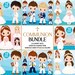Graduation Bundle Clipart, Vector Preschool, Boy & Girl, Kindergarten ...