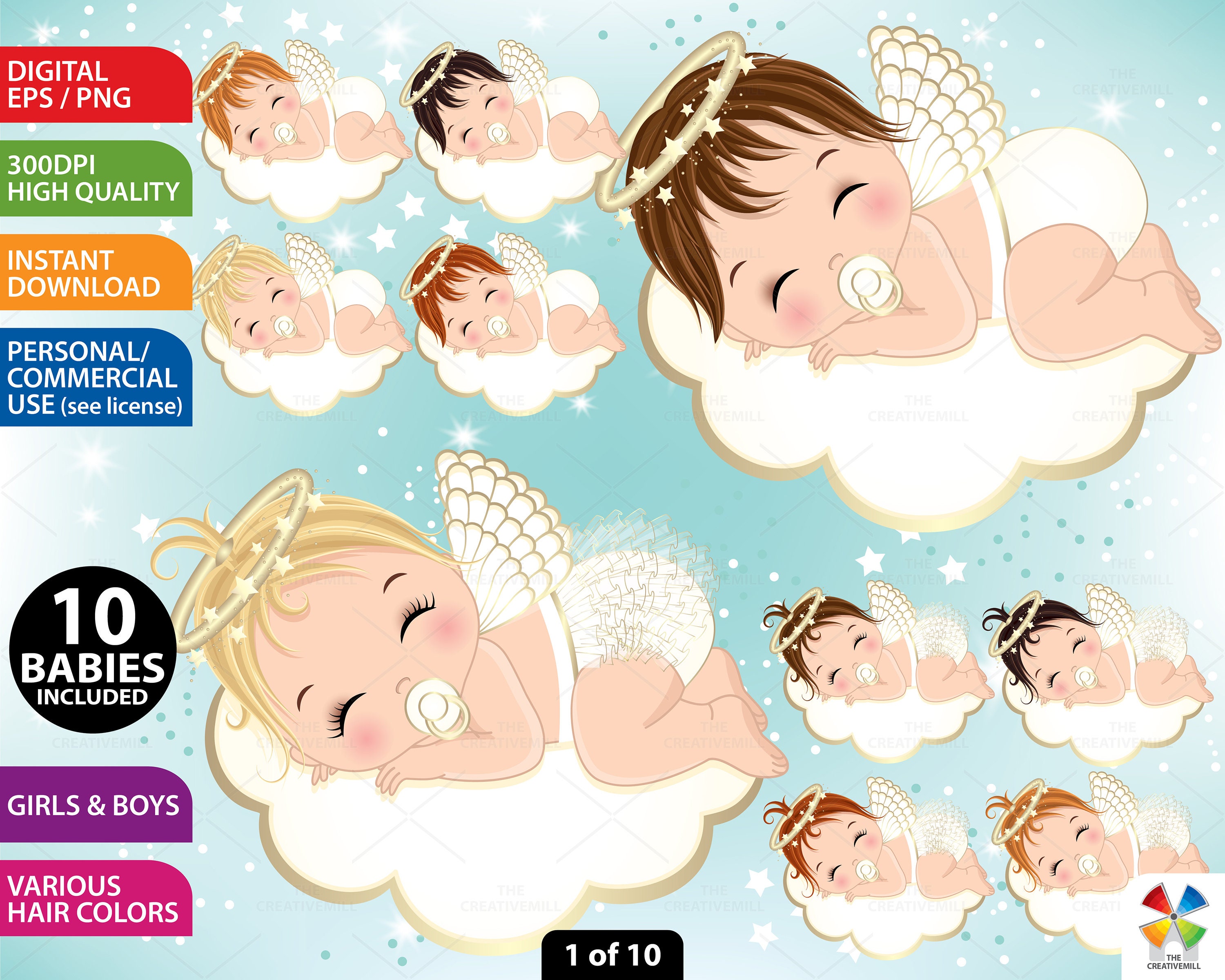 Free Angel Baby Clipart