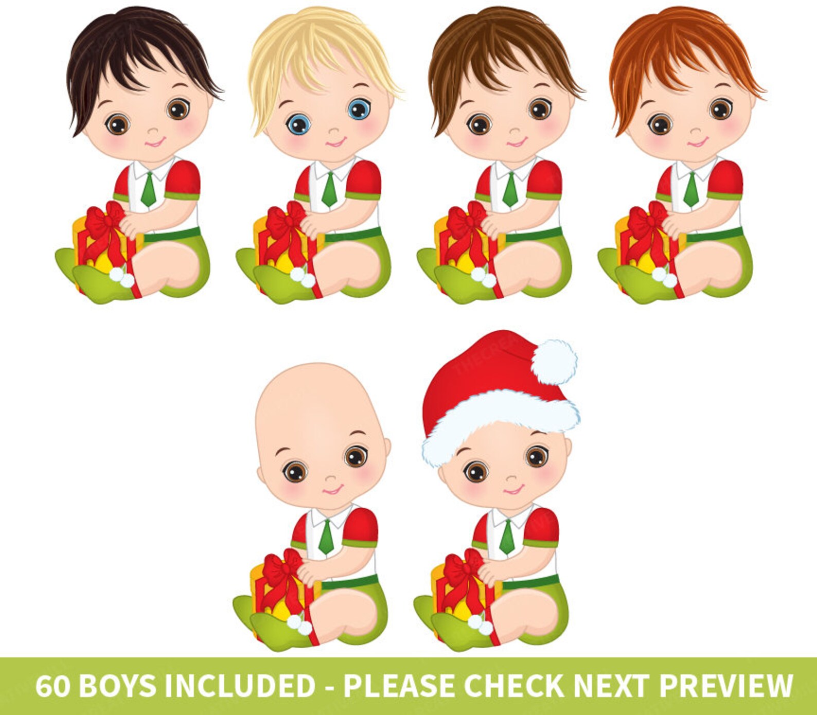 60 Christmas Baby Boys Clipart Vector Christmas Clipart | Etsy
