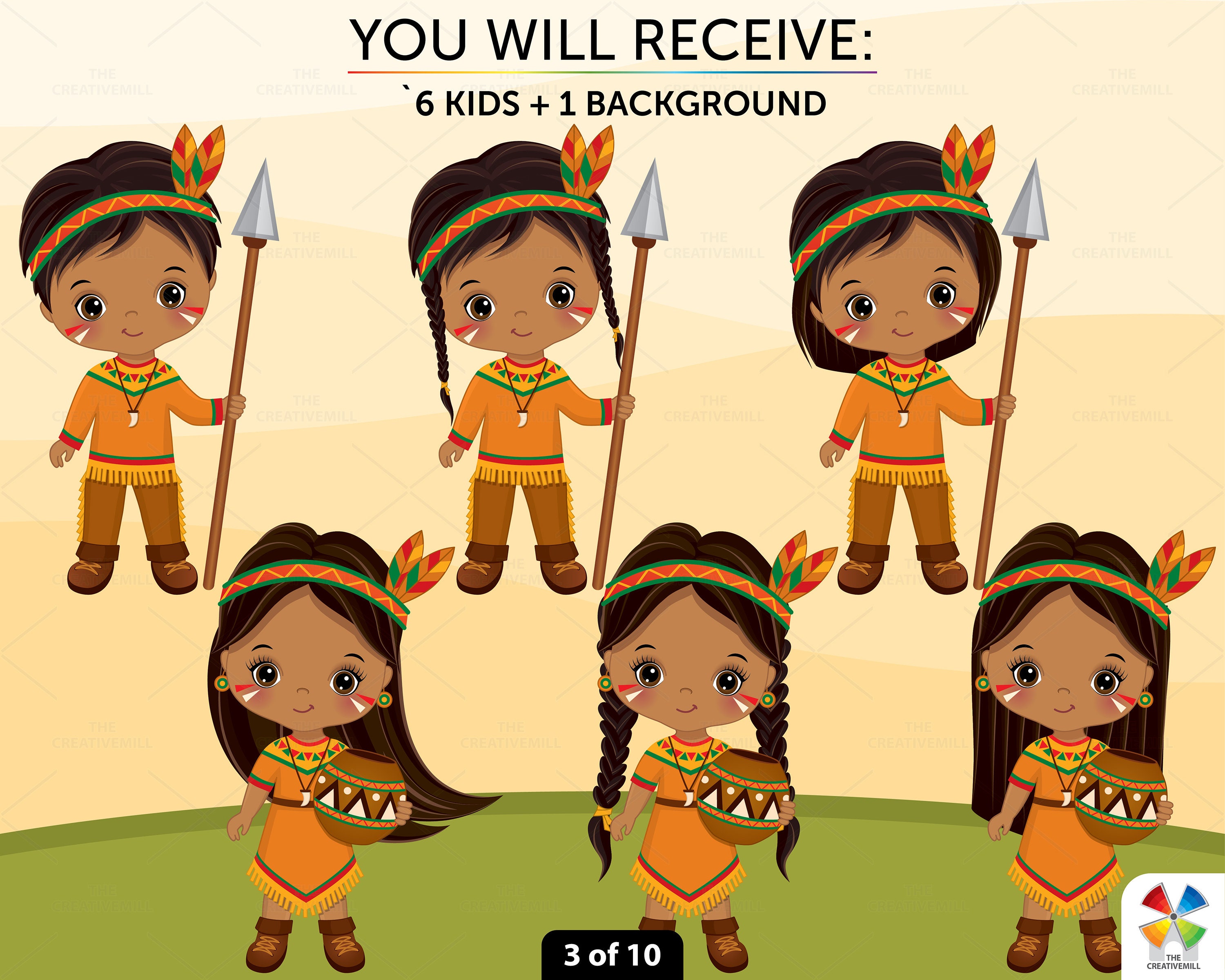 Native American Clipart Vector Indian Clipart Boy Clipart - Etsy Australia