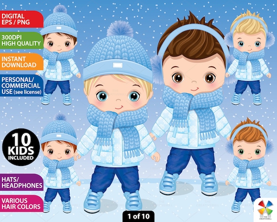 Kids Winter Coat Clipart