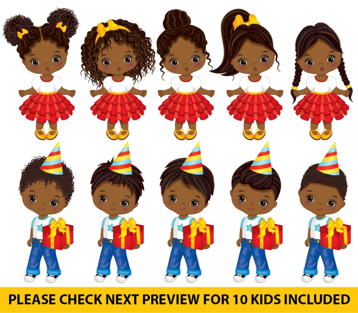 Happy Birthday Clipart Vector Party Clipart Girl Clipart | Etsy