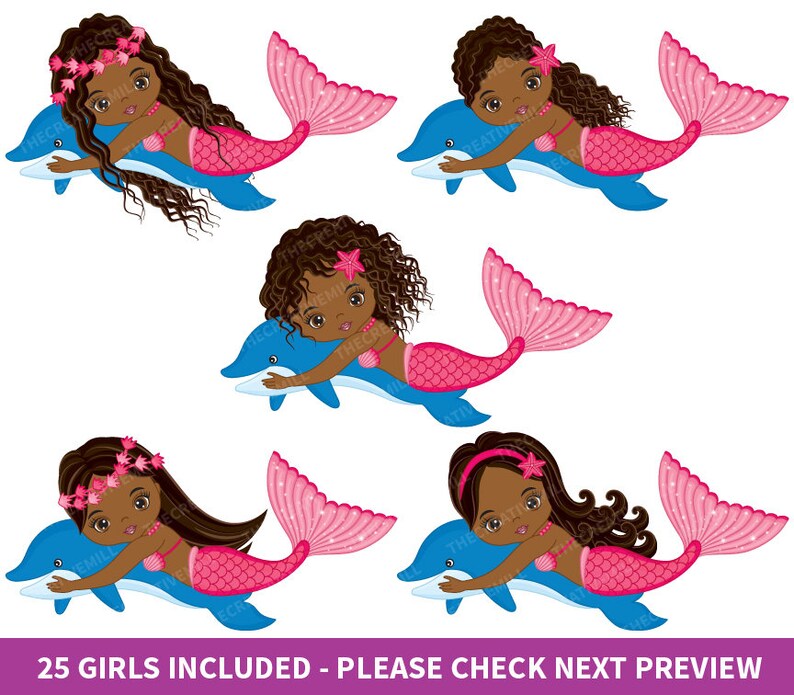 Fish Girls Clipart Mermaids Clip Art Vector Mermaids Clipart Mermaid ...