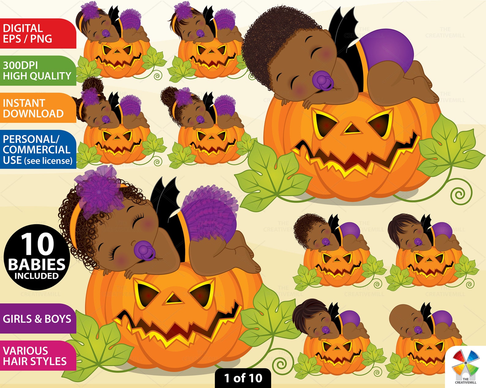 Halloween Baby Clipart Vector Little Pumpkin 1st Halloween - Etsy