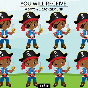 Pirate Boy Clipart - Vector Pirate Clipart, Boy Clipart, African ...