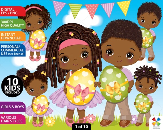 Easter Kid Clipart Vector Easter Toddler Cute Boy Girl Egg | Etsy