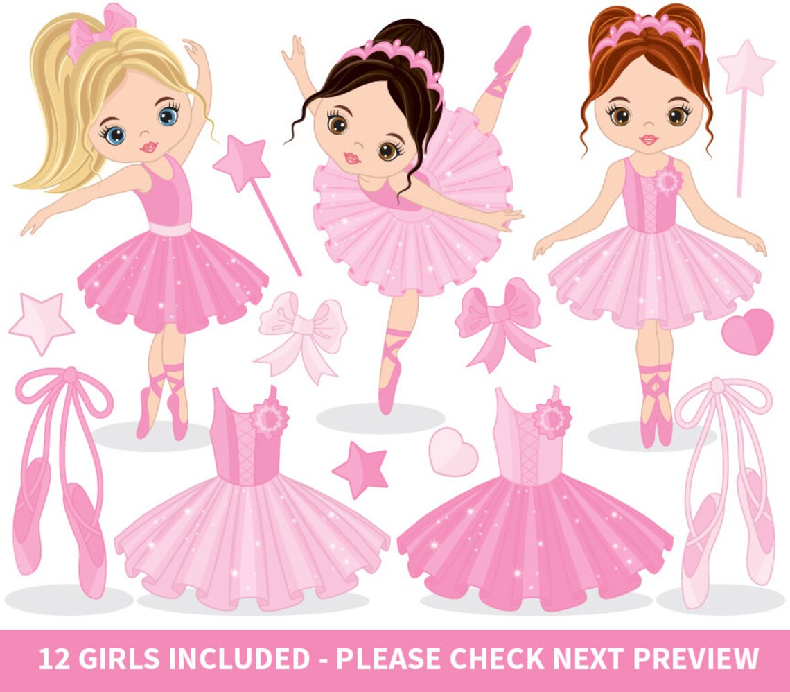 Ballerina Clipart Vector Ballerina Clipart Ballet Clipart - Etsy Canada