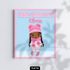 Cute Winter Girl Clipart, Vector Little Girl, Doll, Afro Character ...