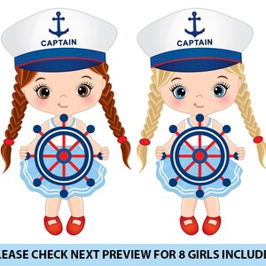 Nautical Clipart - Vector Nautical Girls Clipart, Nautical Girl Clipart ...