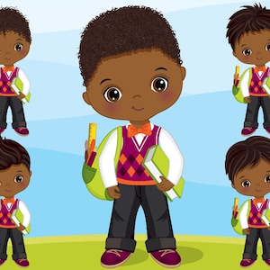Study Boy Clipart Black