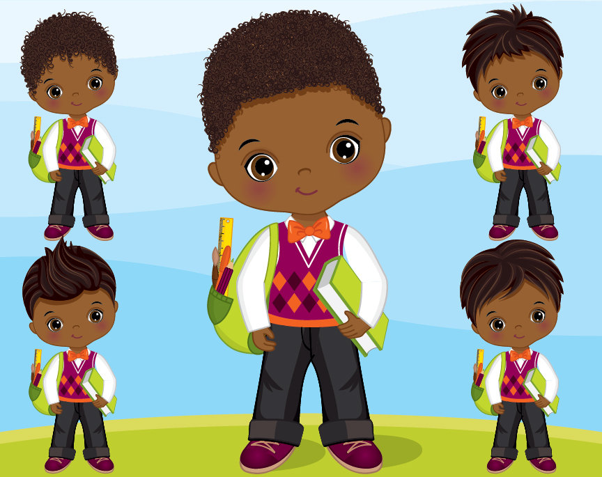 Black Student Clipart