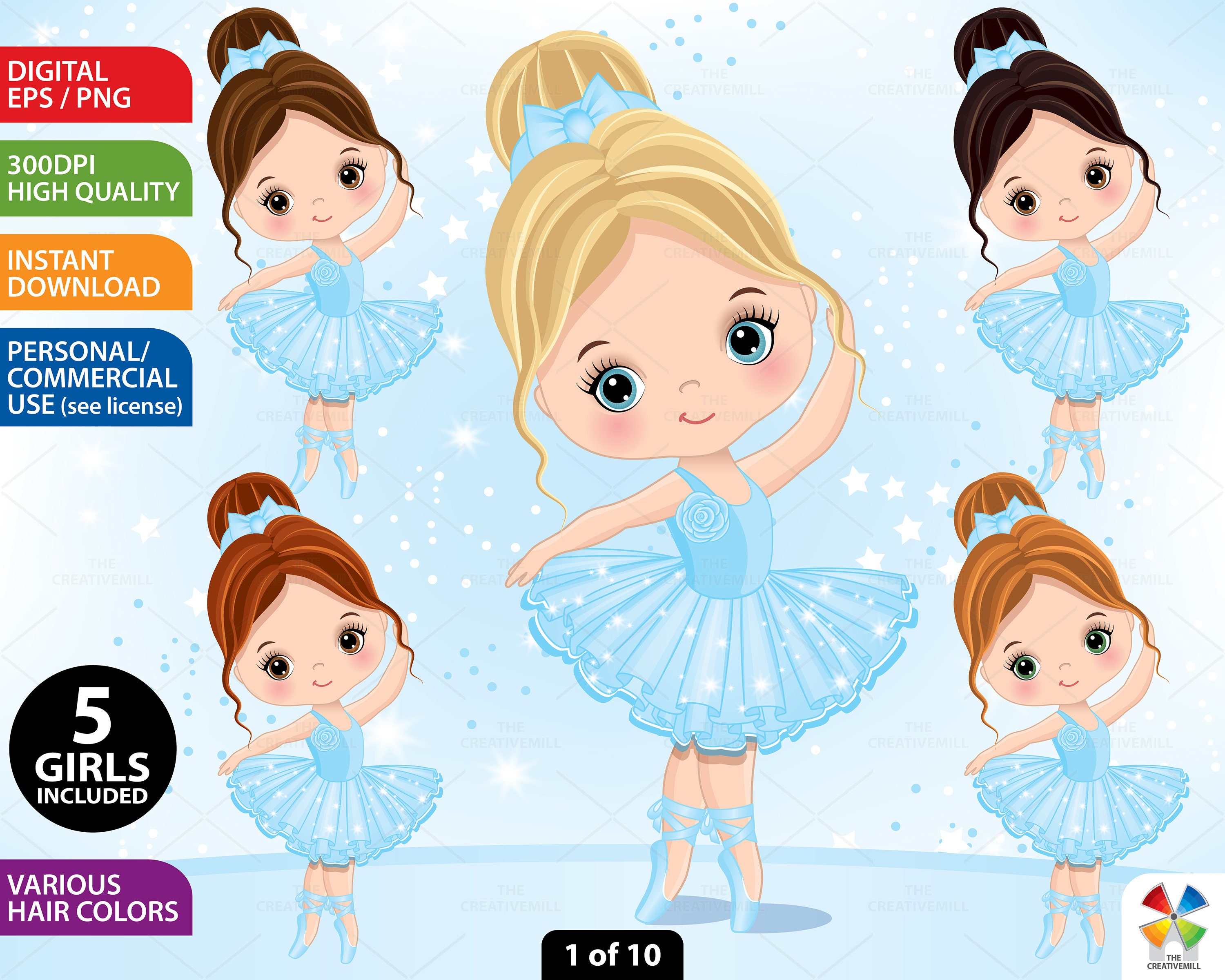 Little Ballerina Clipart