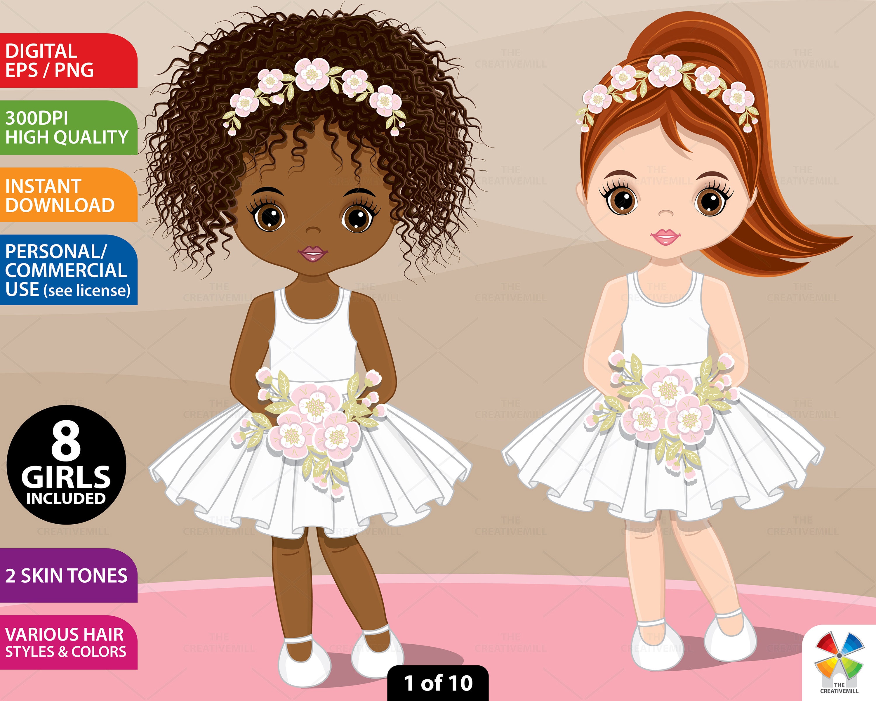 African American Teenage Girl Clipart