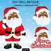 Santa Claus Clipart, Vector Black Santa, Merry Christmas, Xmas PNG ...