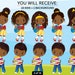 Back to School Clipart, Vector School, Afro Girl and Boy, Study ...