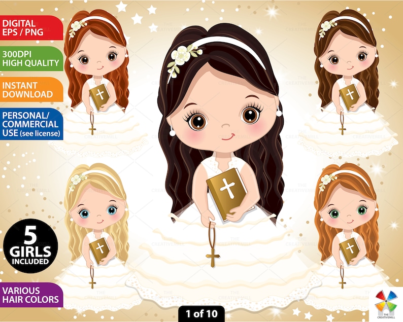 First Communion Clipart Vector 1st Communion Holy Communion - Etsy