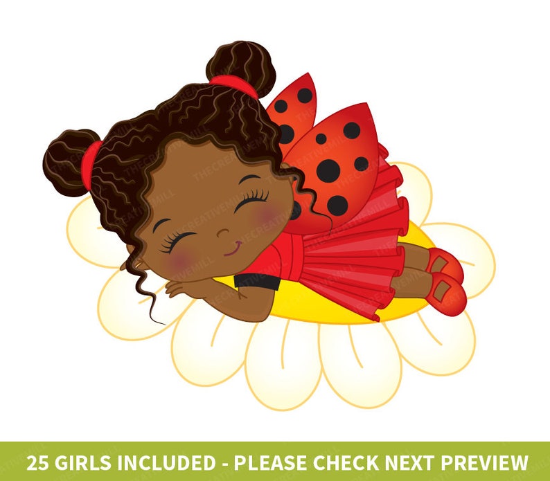 Ladybug Clipart Vector Ladybird Clipart African American | Etsy
