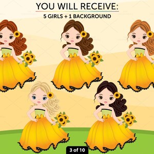 Sunflowers Clipart - Vector Sunflowers Clipart, Girls Clipart ...