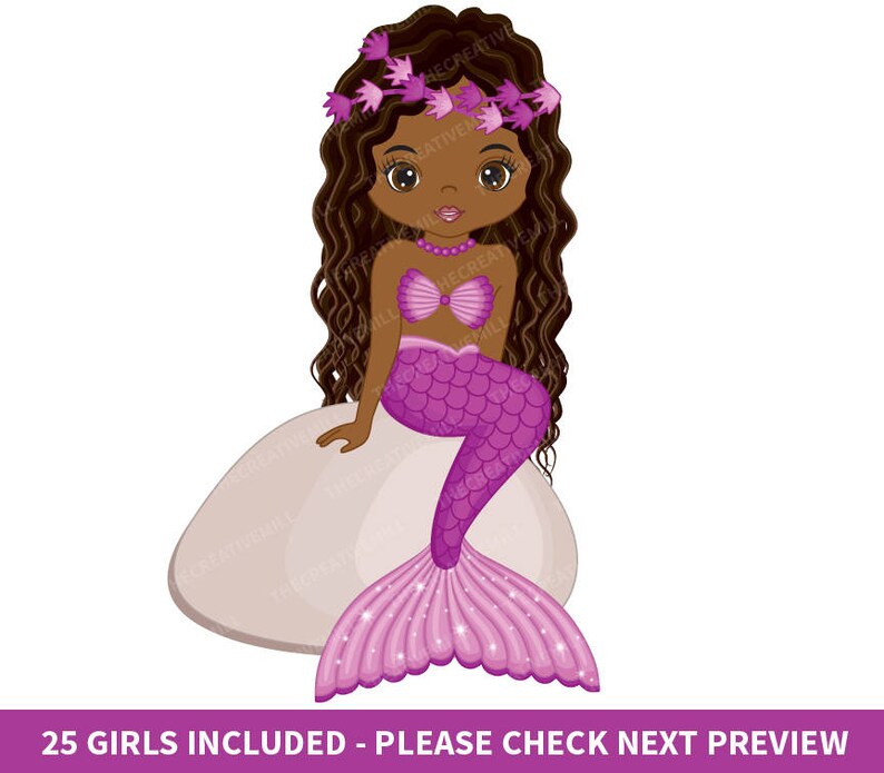 Fish Girls Clipart Mermaids Clip Art Vector Mermaids Clipart Mermaid ...