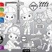 Construction Boy Clipart, Vector Construction, Stamp, Kid PNG, Black ...