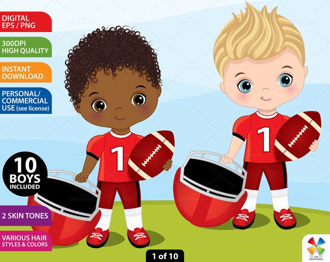 American Football Clipart - Vector Football Clipart, Black Boy Clipart ...