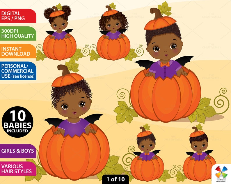 Halloween Baby Clipart Vector Little Pumpkin 1st Halloween - Etsy