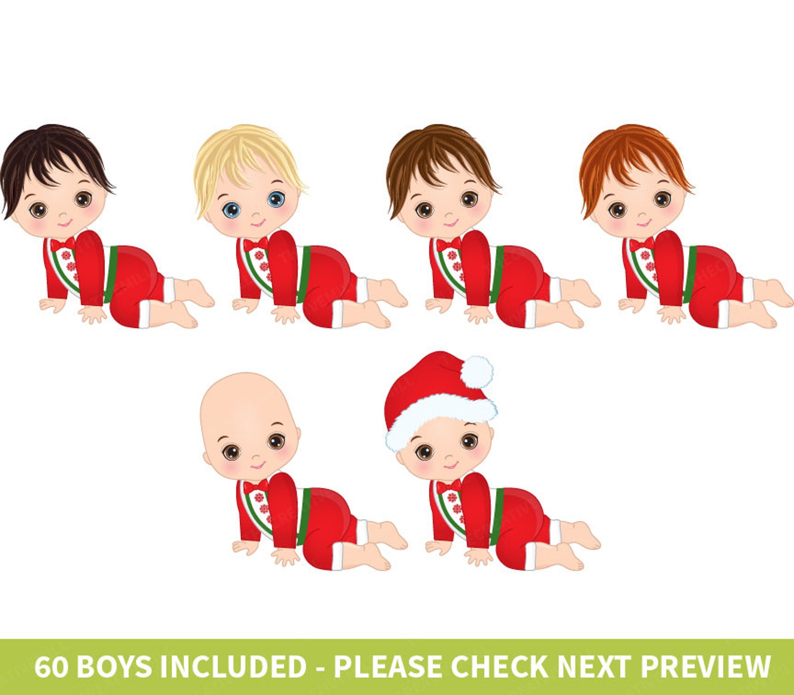 60 Christmas Baby Boys Clipart Vector Christmas Clipart | Etsy