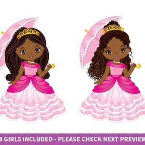 Princess Clipart - Vector Princess Clipart, Fairy Tale Clipart, African ...
