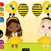 Bee Clipart - Vector Bee Clipart, Girl Clipart, Bee Girls Clipart ...