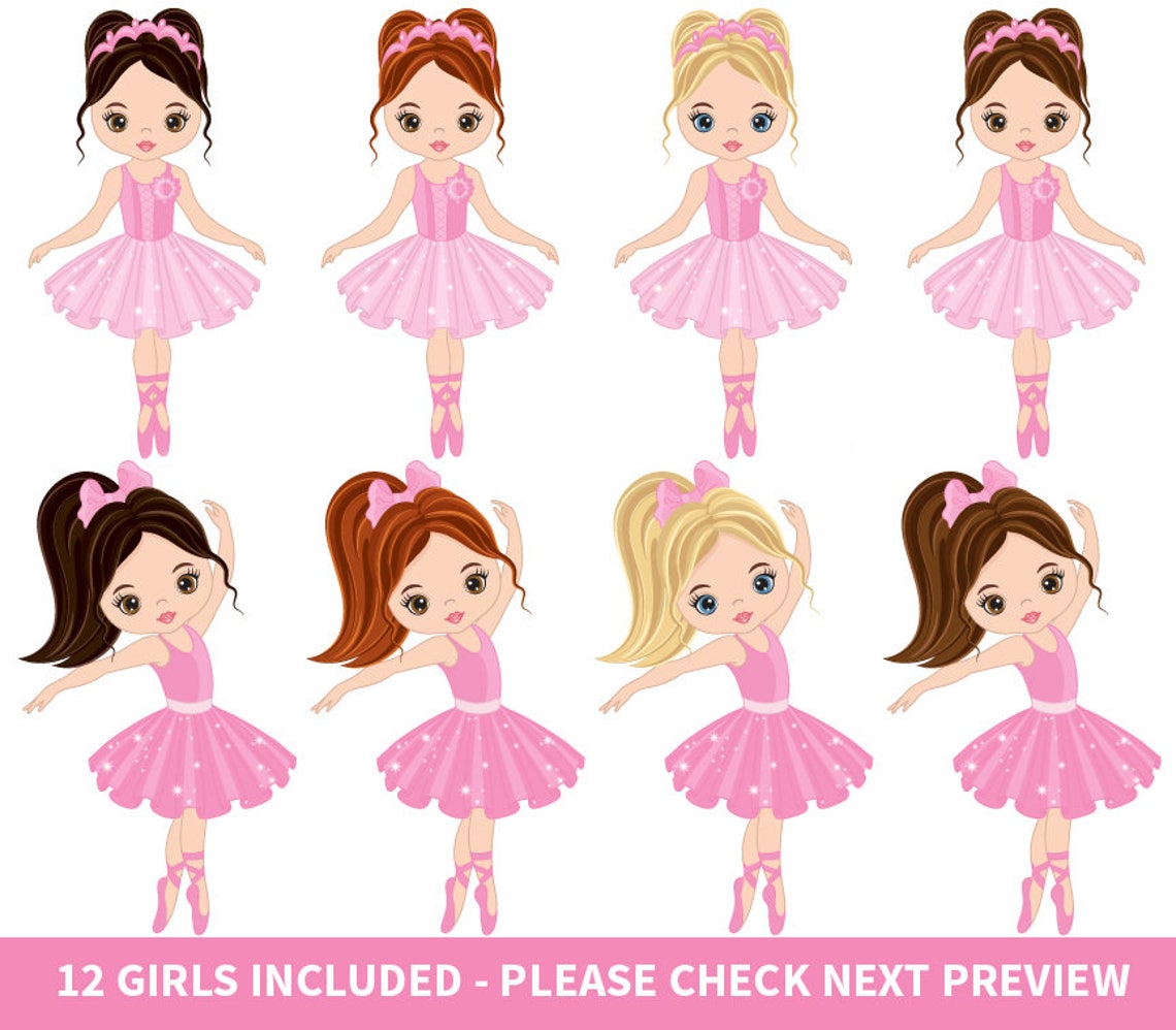 Ballerina Clipart Vector Ballerina Clipart Ballet Clipart - Etsy Canada