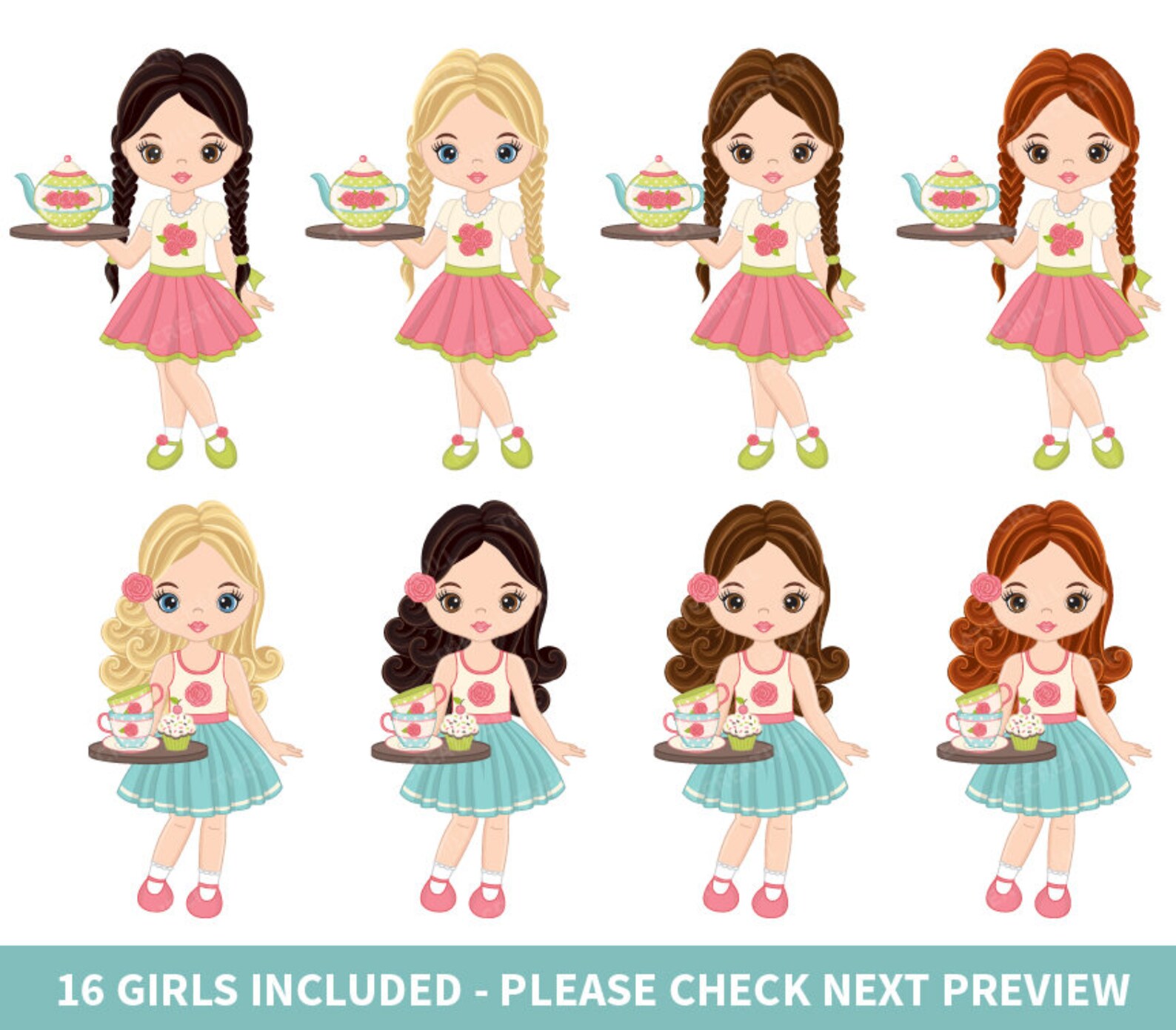 Tea Party Clipart Tea Clipart Tea Party Clip Art Tea Clip | Etsy