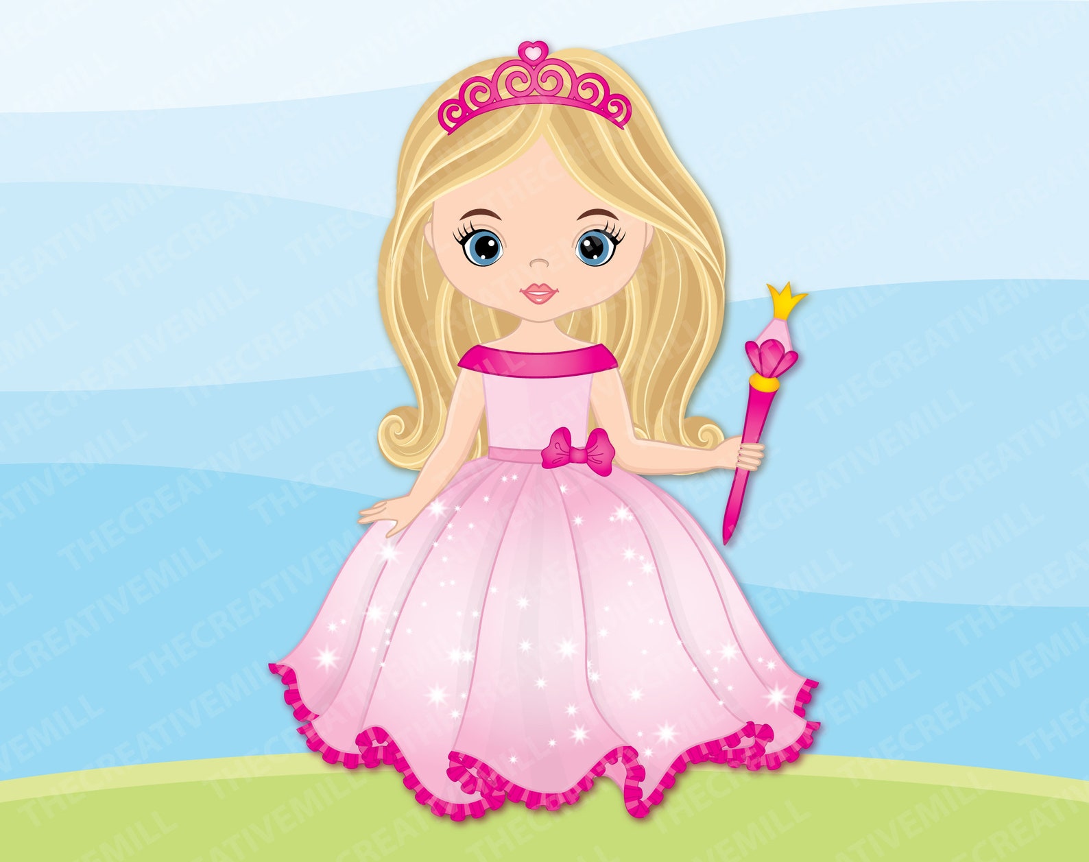 Princess Clipart Vector Princess Clipart Fairy Tale | Etsy