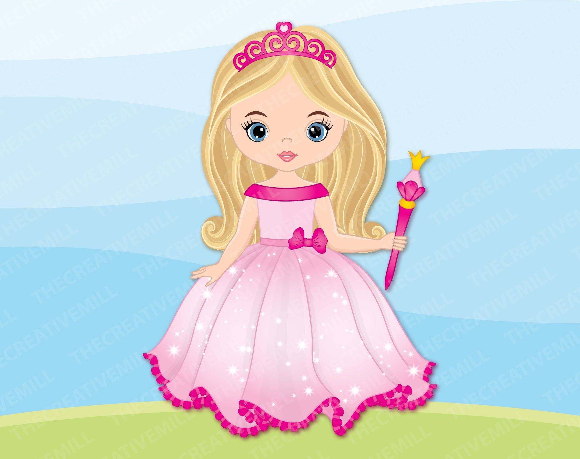 Princess Clipart Vector Princess Clipart Fairy Tale | Etsy