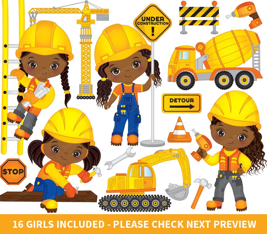 Kids Under Construction Clipart