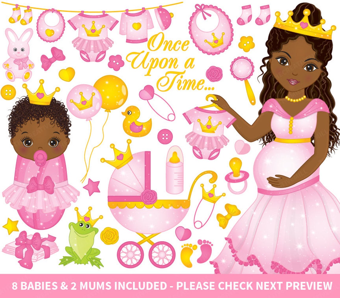 Baby Princess Clipart Vector Princess Clipart Baby Clipart | Etsy