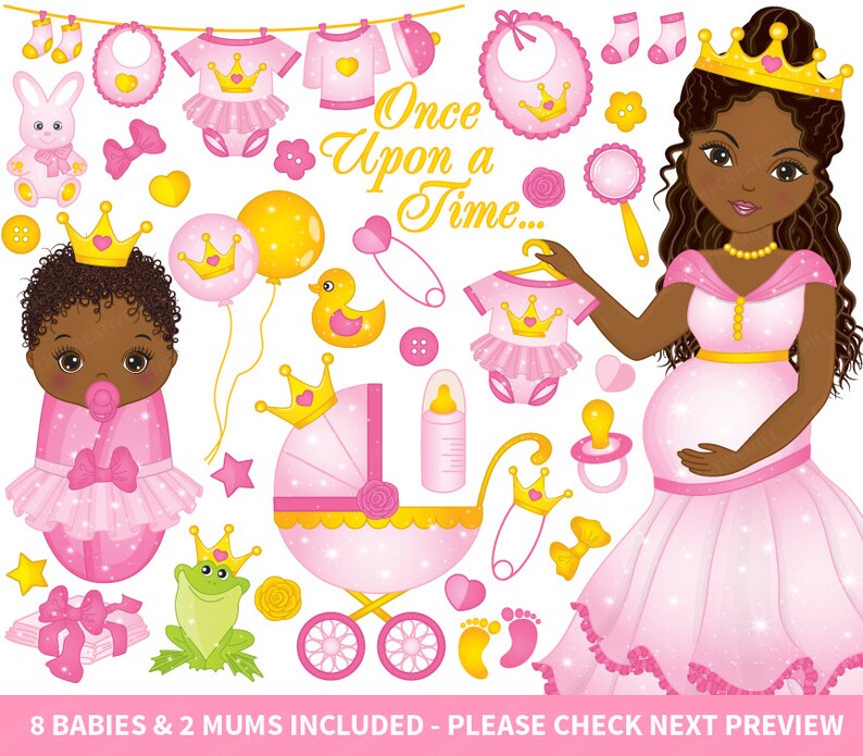 Baby Princess Clipart Vector Princess Clipart Baby Clipart | Etsy