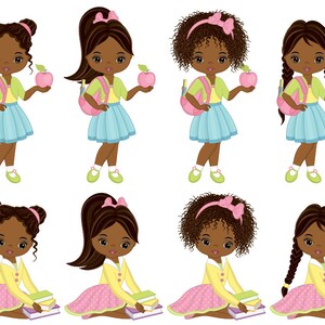 Back to School Clipart - Vector School Clipart, African American ...