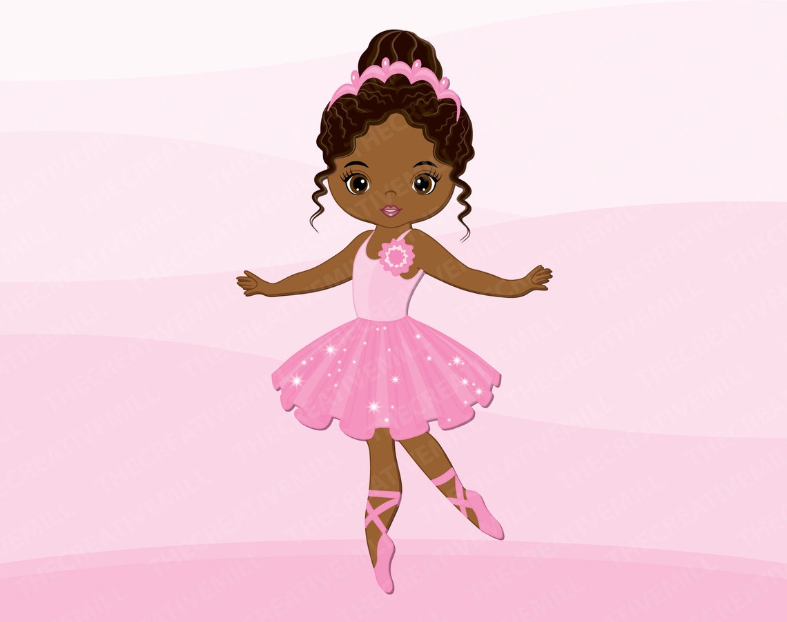 African American Ballerina Clipart Vector Ballerina Clipart - Etsy