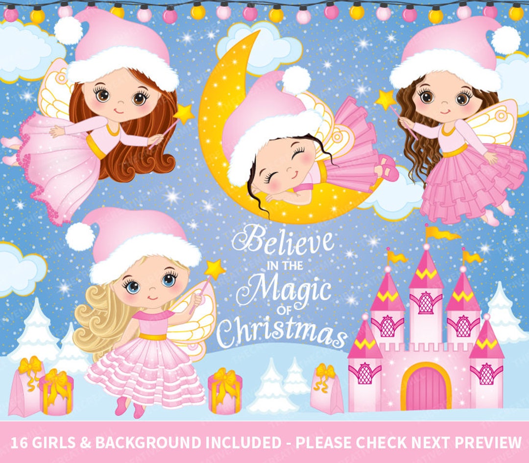 Christmas Fairy Clipart - Vector Fairy Clipart, Christmas Clipart ...